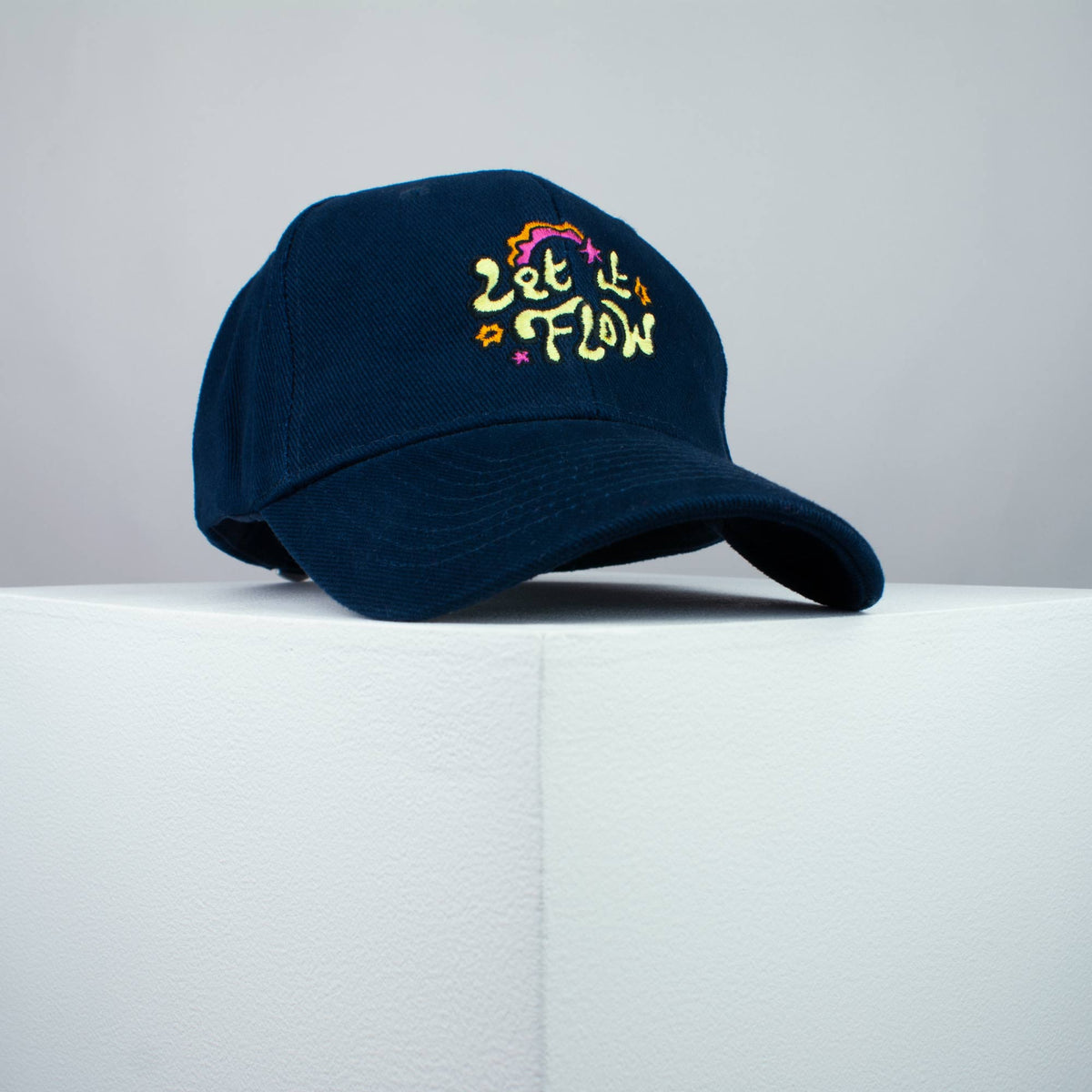 Let It Flow Baseball Cap Happy Hippie Collection Hatty Hats Embroidery
