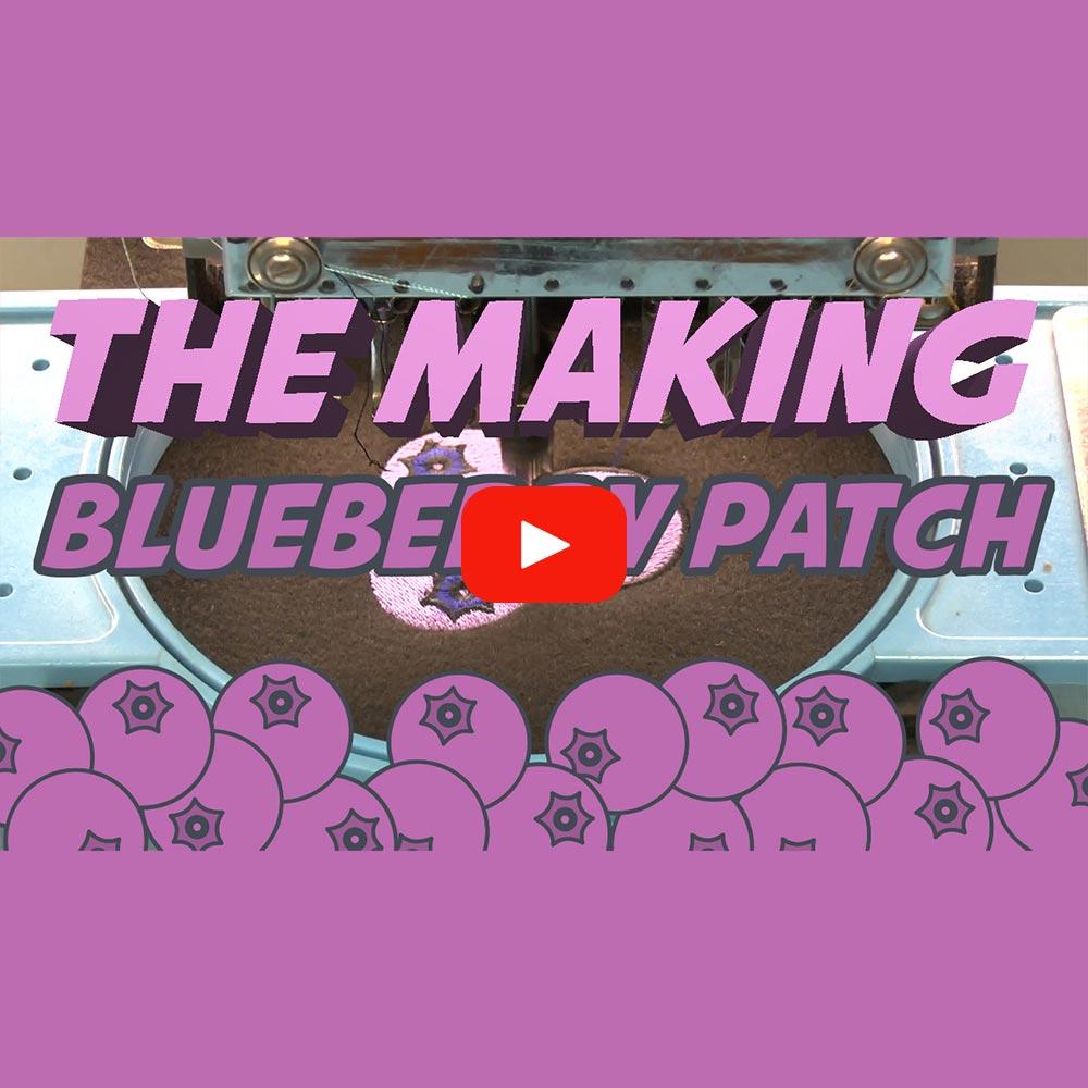 Blueberry Iron on Patch – Hatty Hats Embroidery