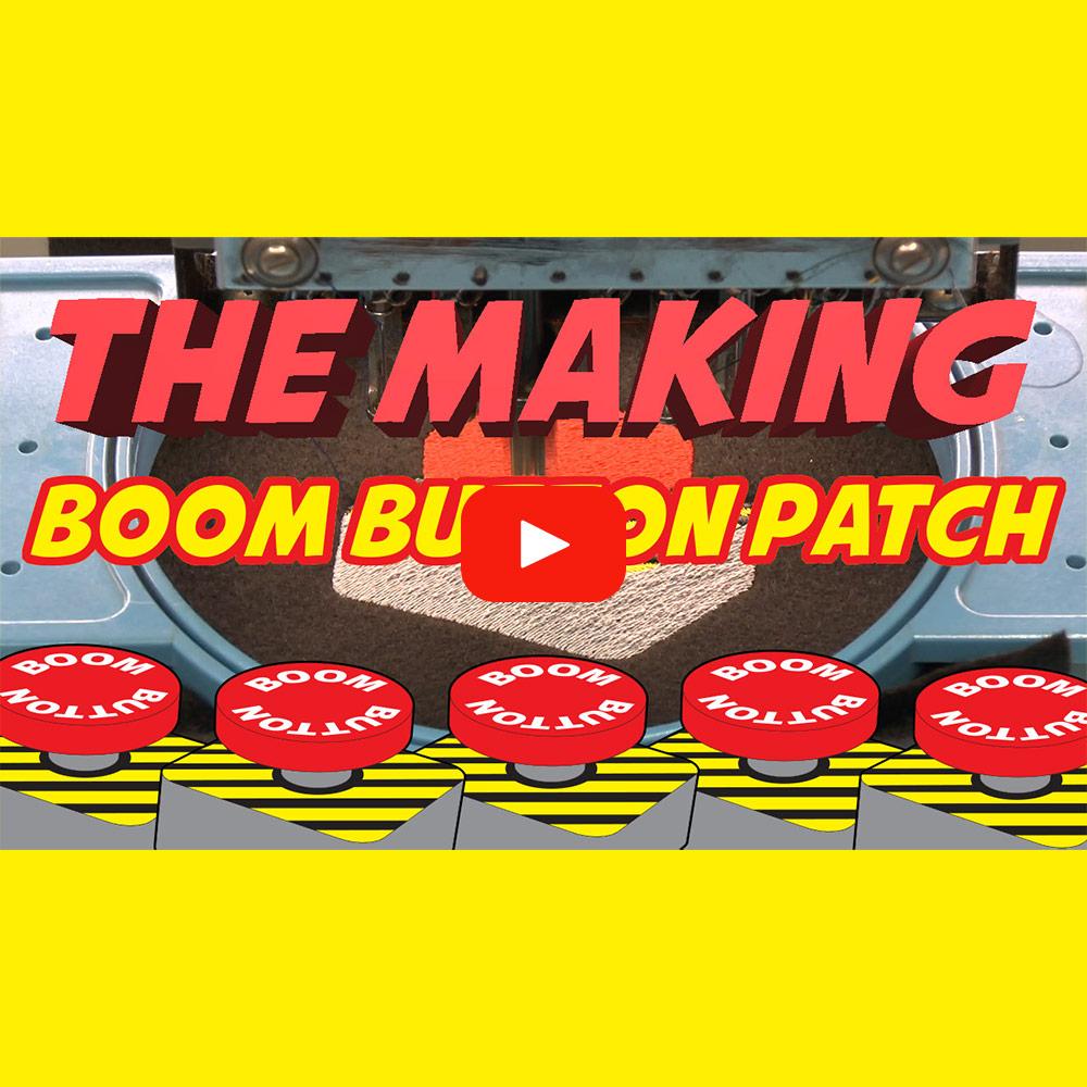 Boom Button Iron on Patch – Hatty Hats Embroidery