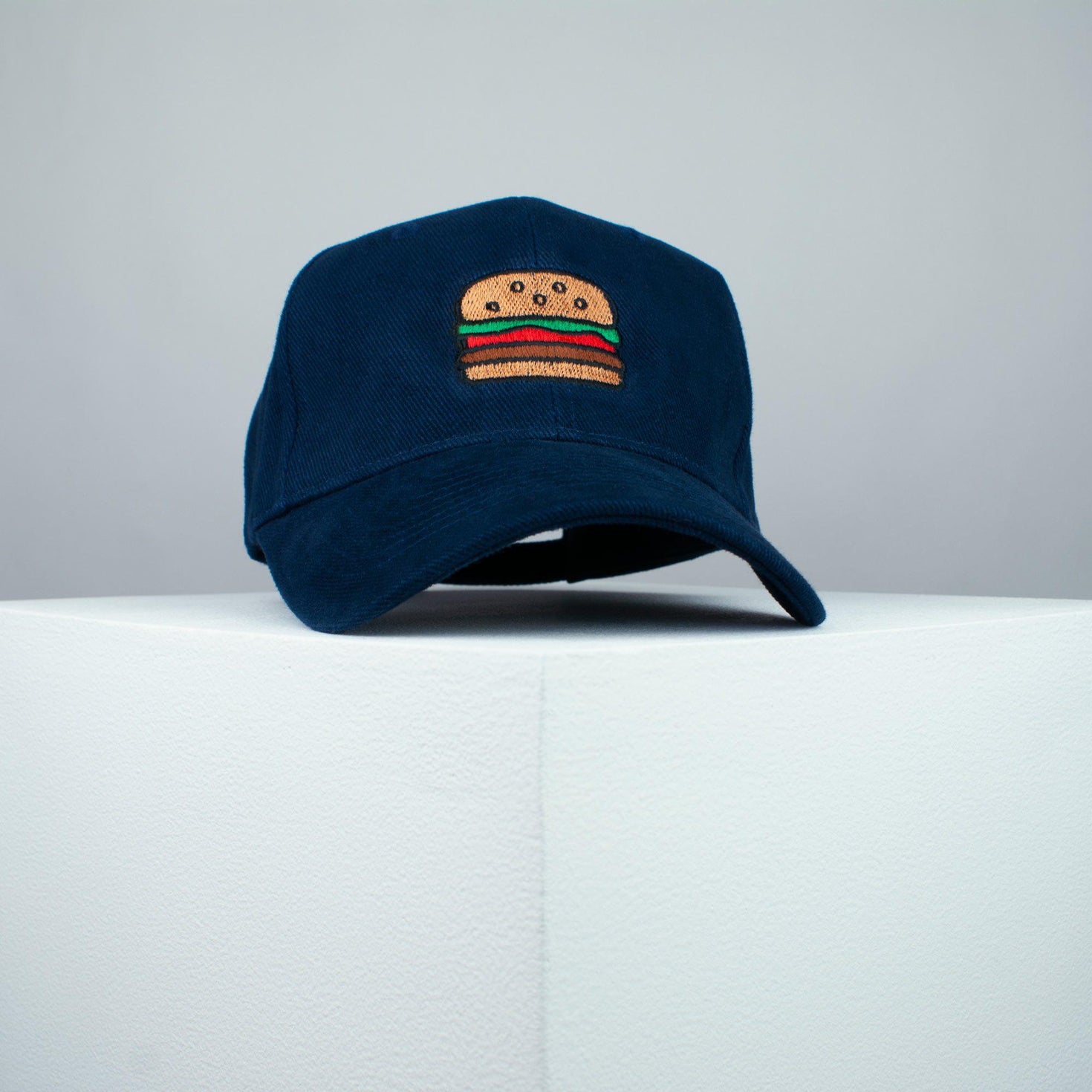 Burger Baseball Cap – Hatty Hats Embroidery