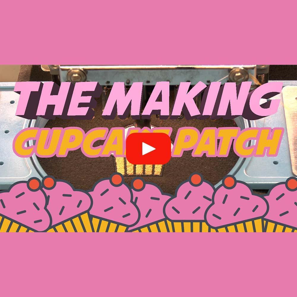 Cupcake Iron on Patch – Hatty Hats Embroidery